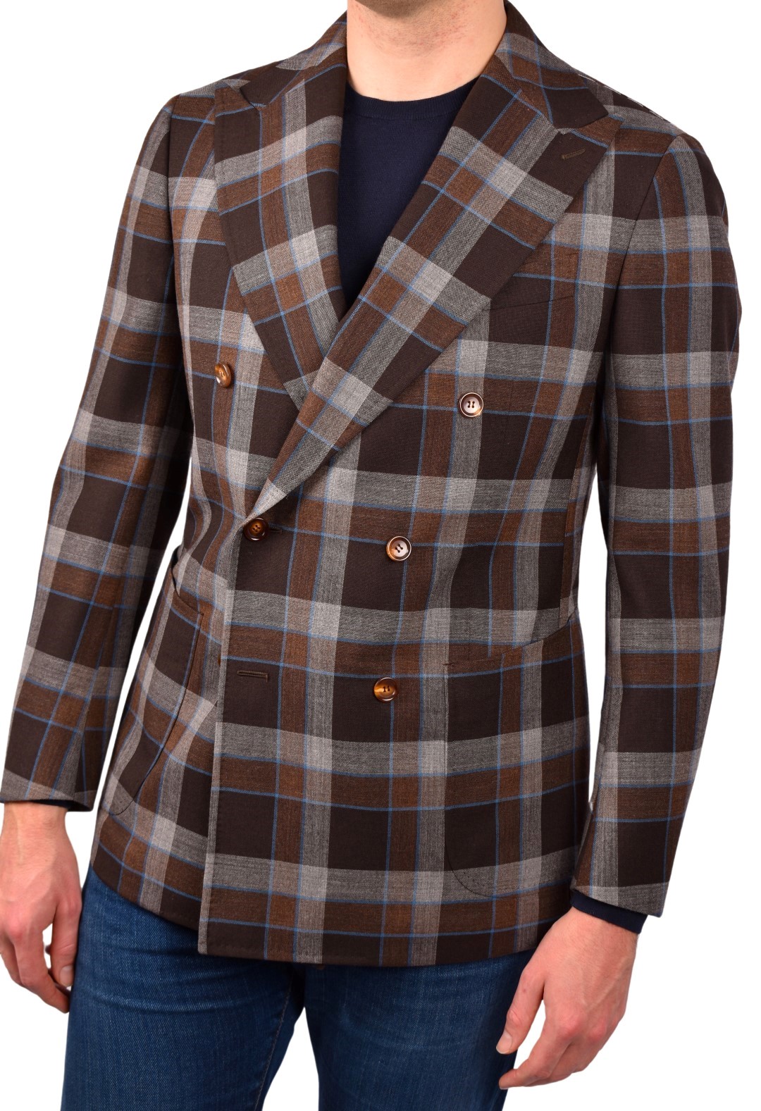 STILE LATINO wool double breasted blazer - Time for Moda